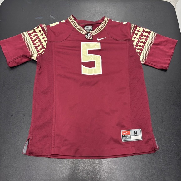 Nike | Shirts | Nike Fsu Florida State Football Jersey Yth Boys Med 5 ...